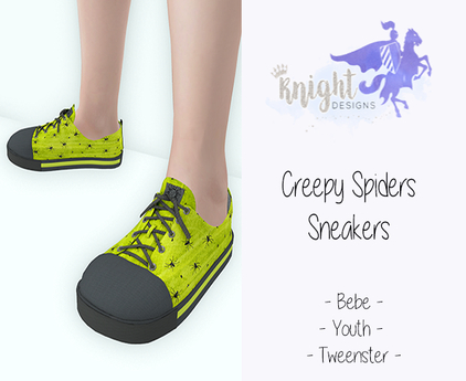 Second Life Marketplace - [KNIGHT DESIGNS] CREEPY SPIDERS SNEAKERS ...